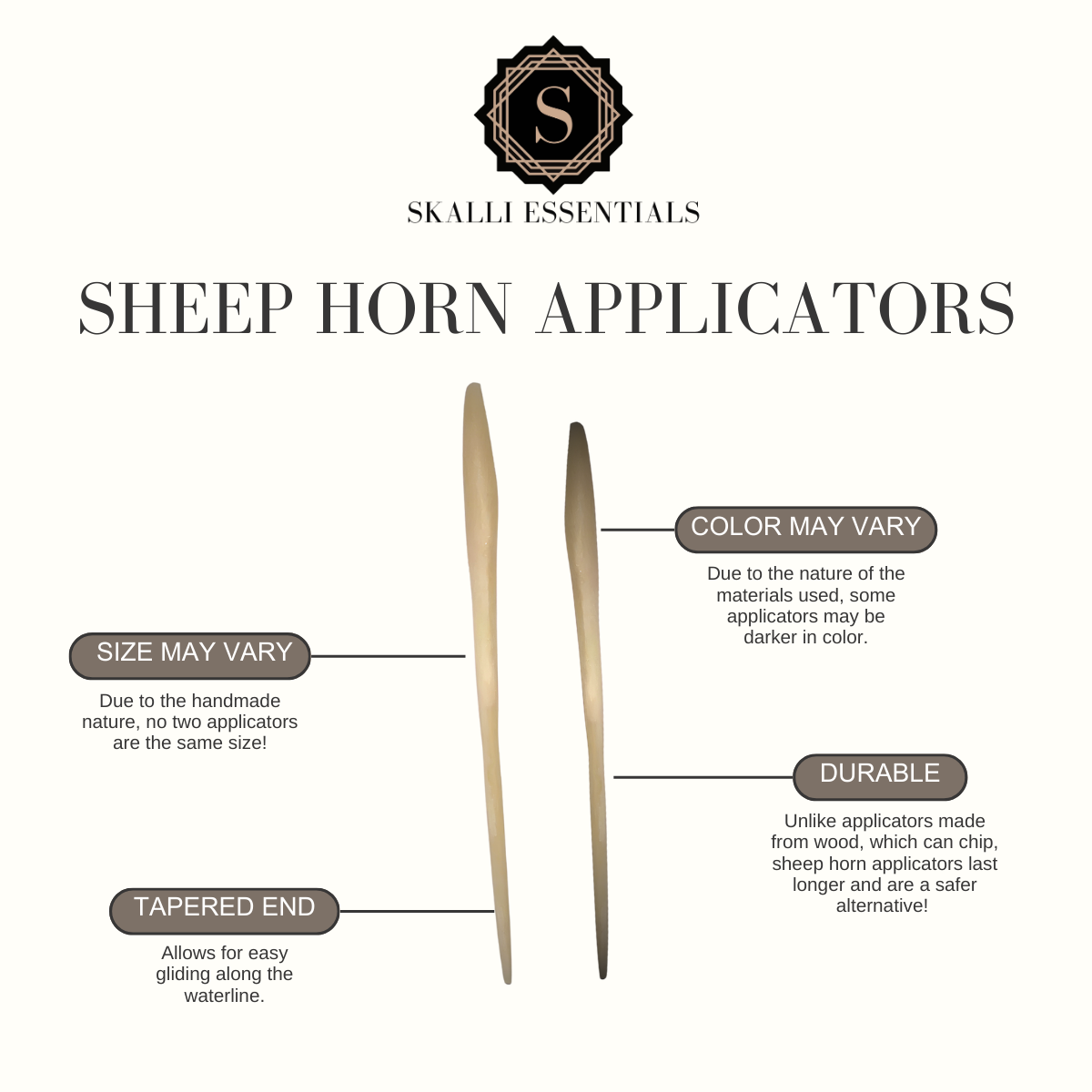 Kohl Applicator | Made from Sheep Horn – Skalli Essentials
